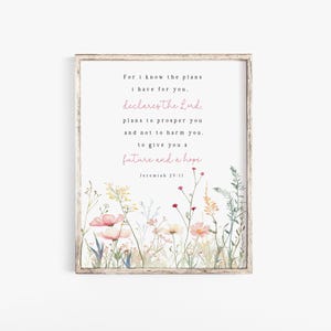 Jeremiah 29:11 for I Know the Plans I Have for You Bible Verse Wall Art ...
