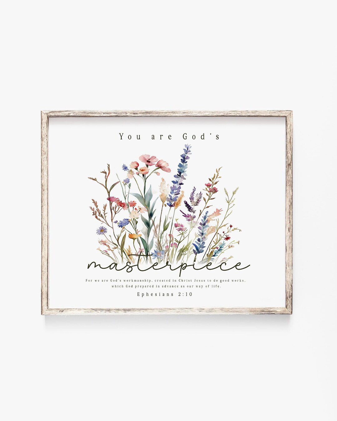 You Are God's Masterpiece Ephesians 2:10 Printable Bible Verse Wall Art ...