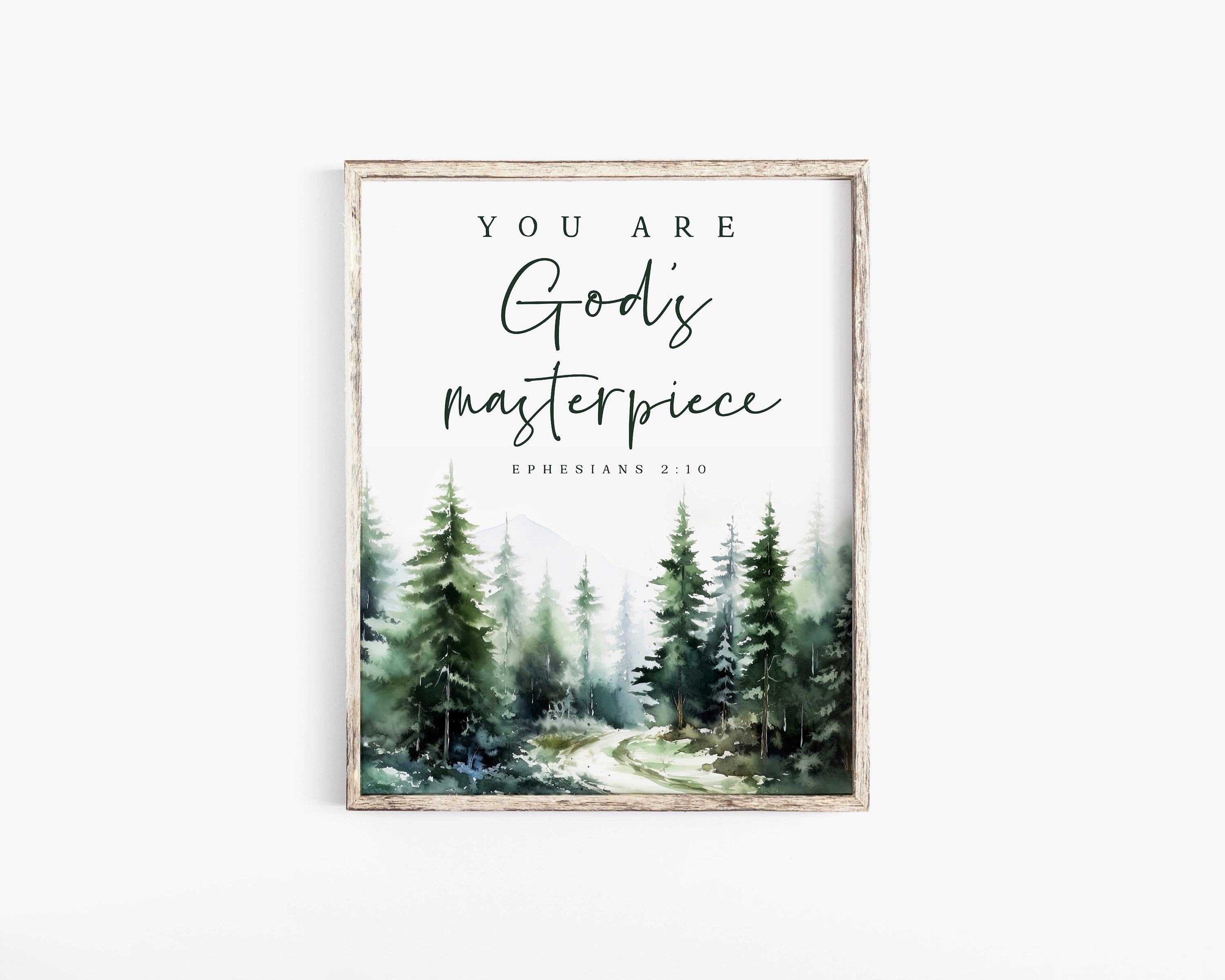 You Are God's Masterpiece Ephesians 2:10 Printable Bible Verse Wall Art ...