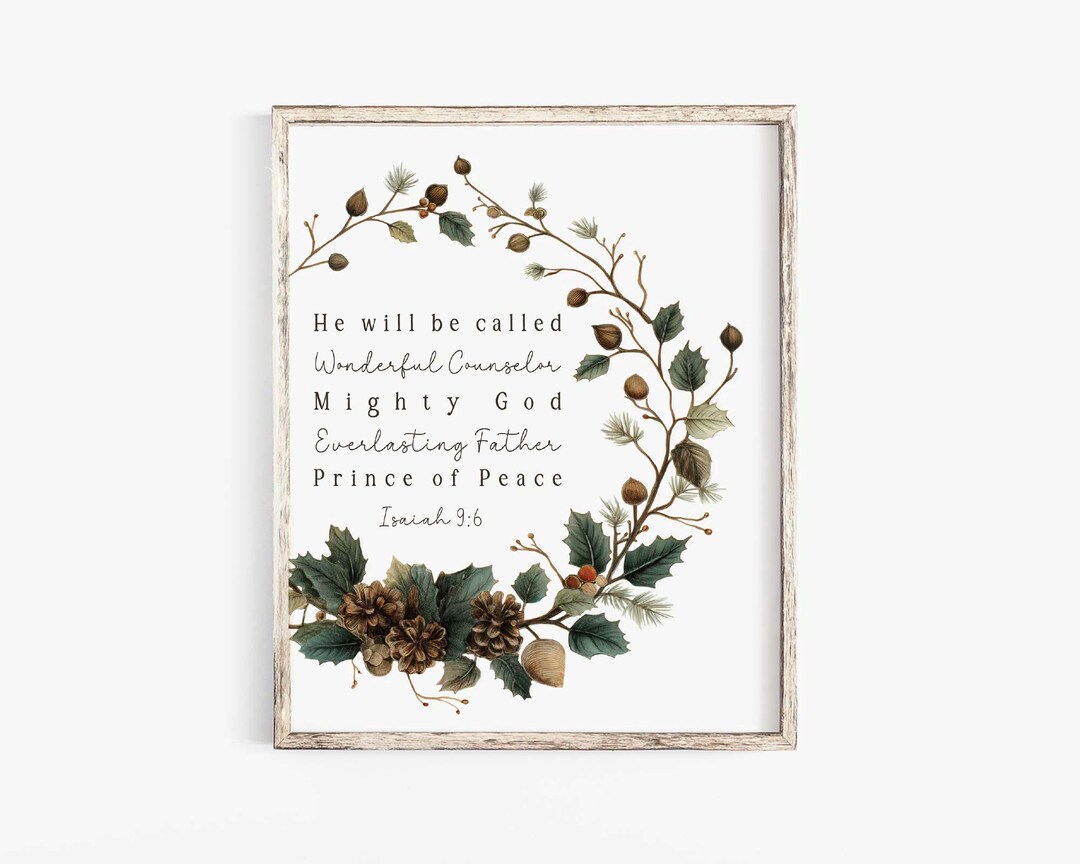 He Will Be Called Wonderful Counselor Printable Wall Art Isaiah 9:6 ...
