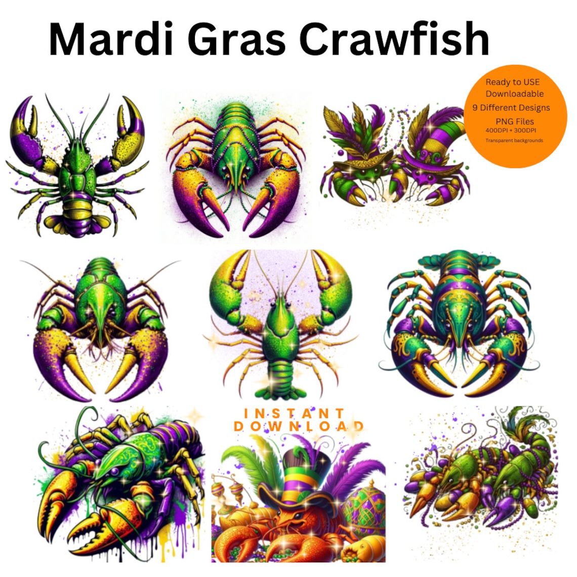 Mardi Gras Png| Crawfish Digital File| PNG Files| PNG| Crawfish ...