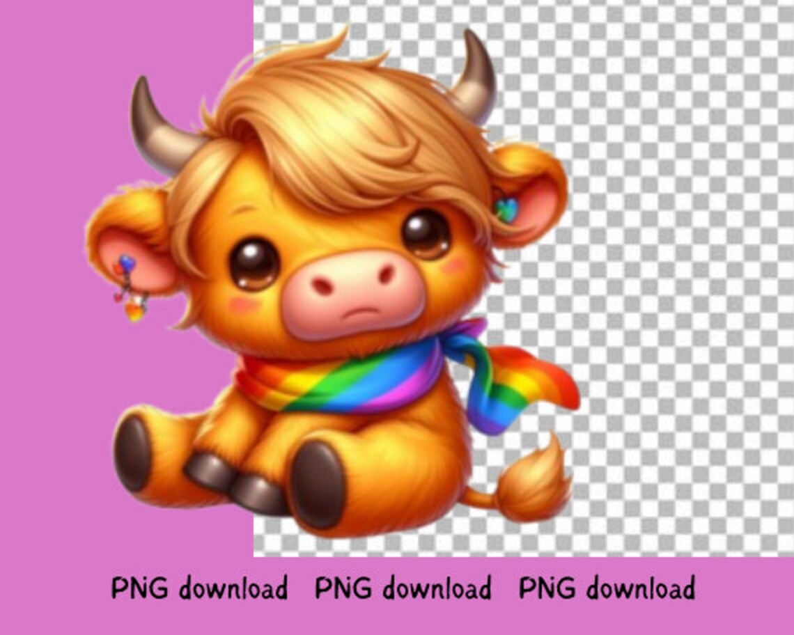 Highland Cow LGBTQ SVG Bundle, LGBT Svg, Pride Svg, Gay Pride Svg, Lgbt ...