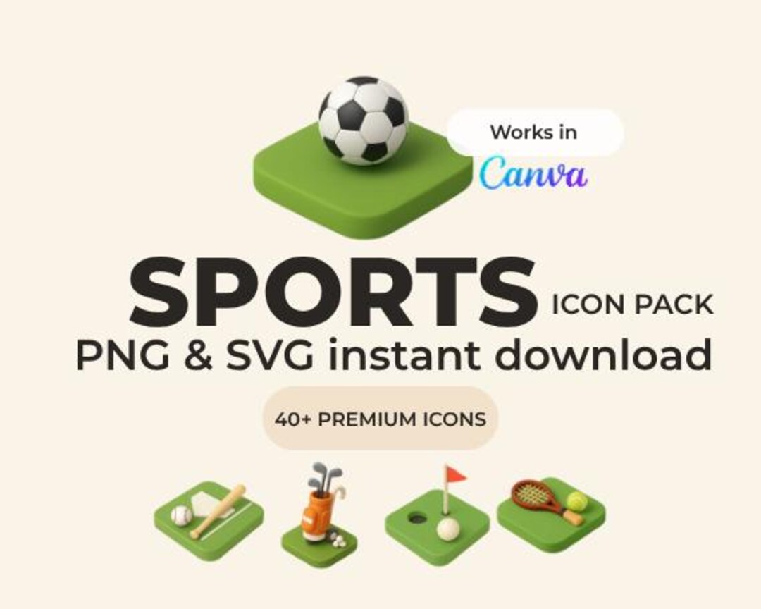 3D Sports Icons Pack PNG | Sports Clipart for Coaches, Fitness, Game ...