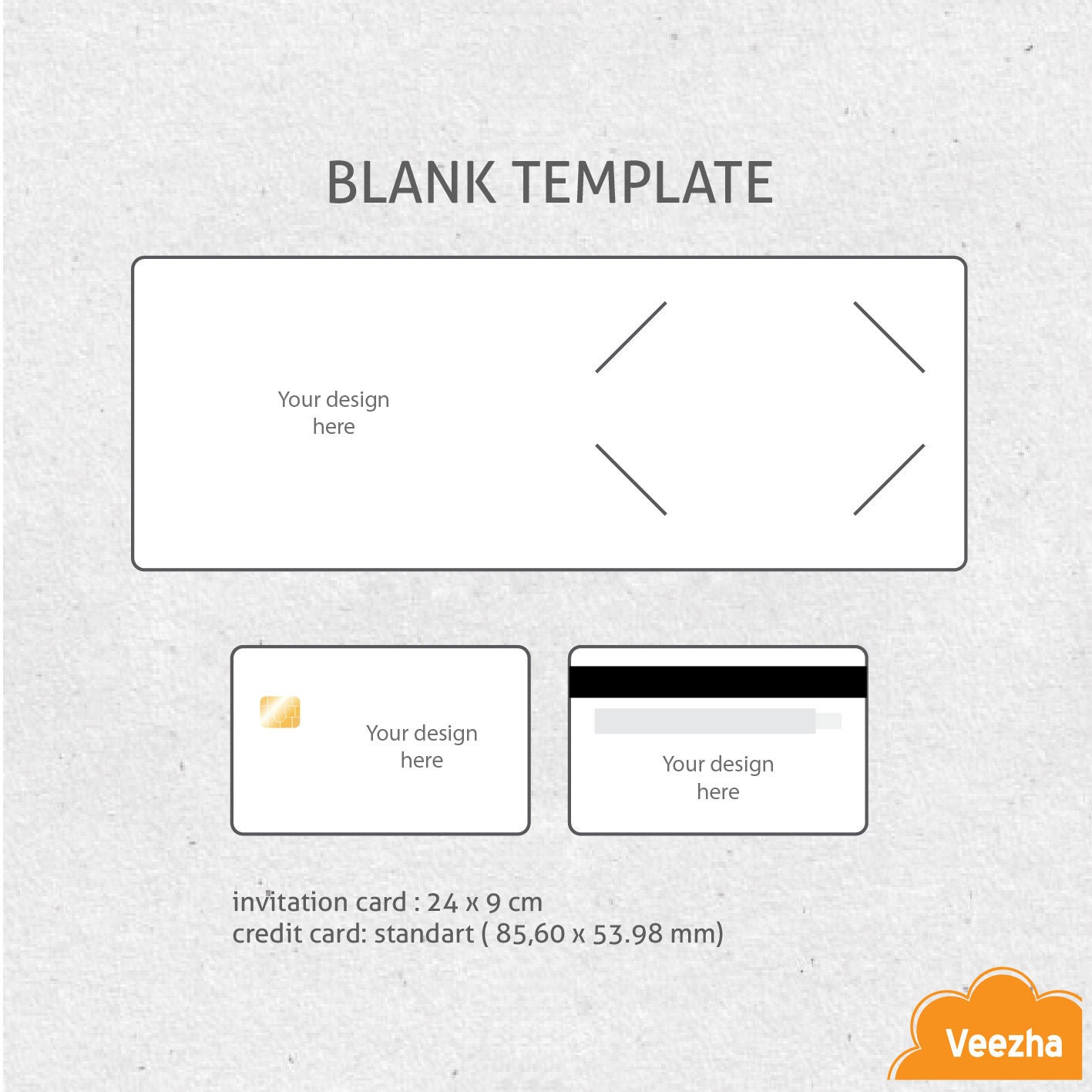 Template Invitation and Credit Card Insert - Etsy