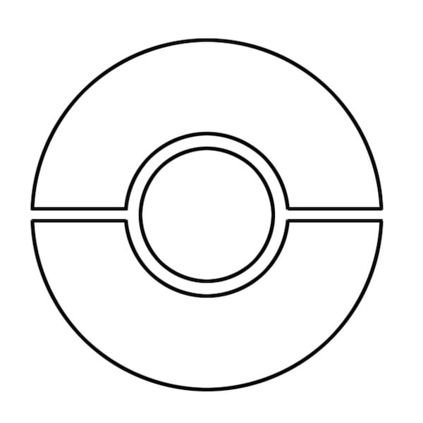 Pokeball Stencil Svg - Etsy