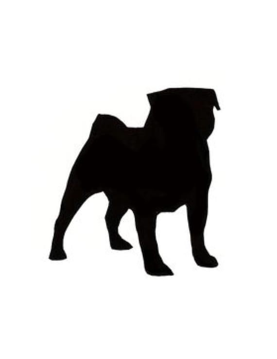 Pug Dog Stencil Made from 4 Ply Mat Board-Choose a Size-From | Etsy