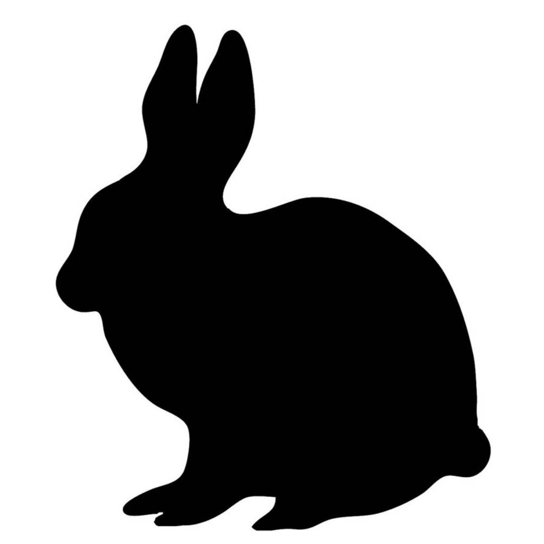 Pack of 3 Rabbit Stencils Made From 4 Ply Mat Board 16x20, 11x14, 8x10 ...