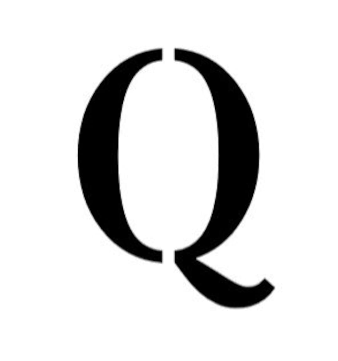 Letter Q Stencil Made From 4 Ply Mat Board-stardos Font - Etsy
