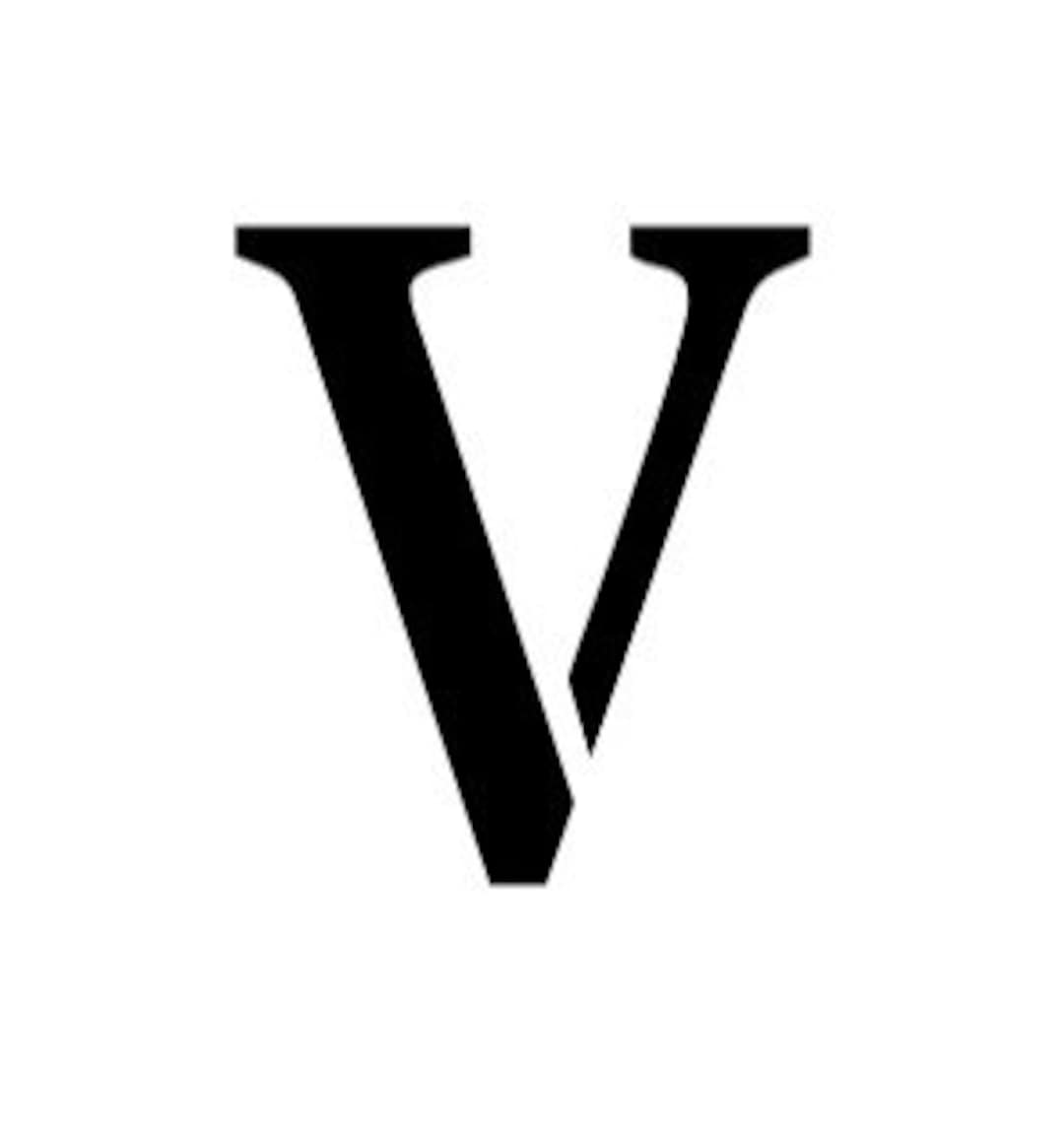 Letter V Stencil Made From 4 Ply Mat Board-stardos Font - Etsy