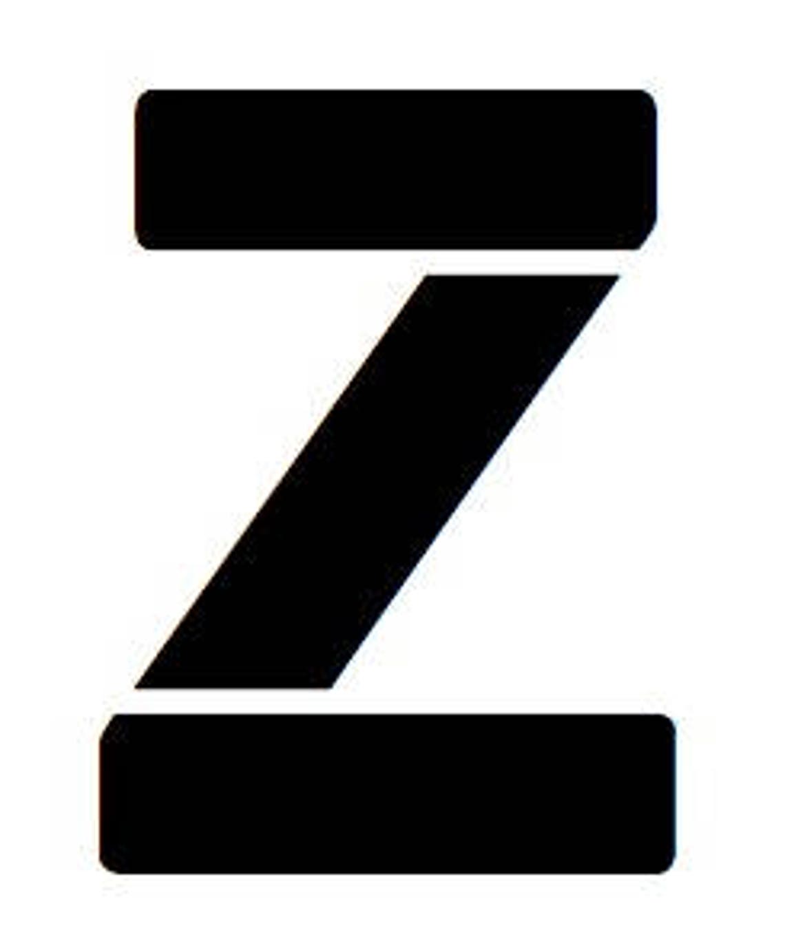 Letter Z Stencil Made From 4 Ply Mat Board - Etsy