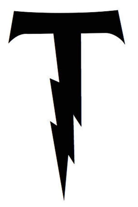 Letter T Stencil Made From 4 Ply Mat Board-wizard Font | Etsy