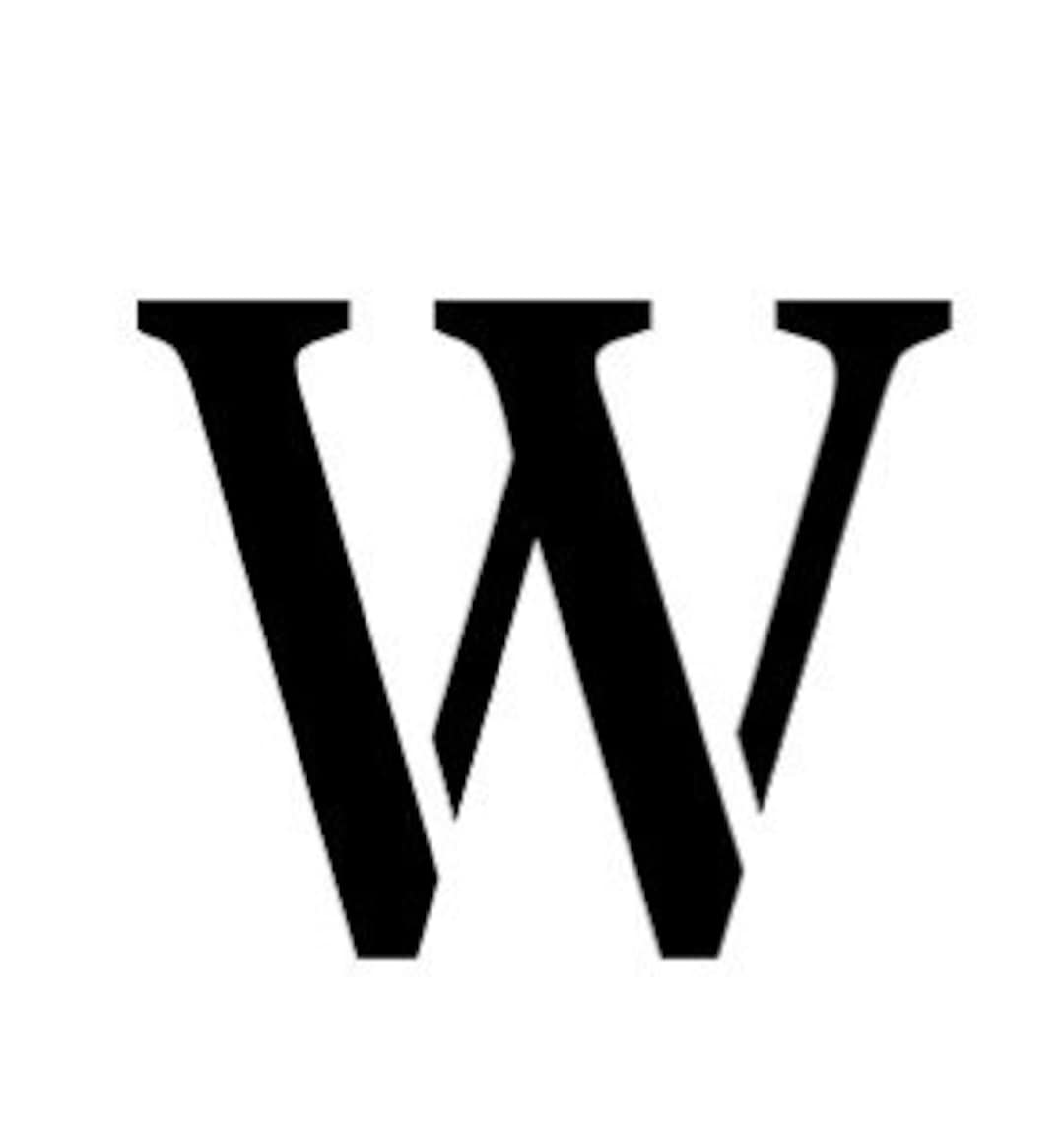 Letter W Stencil Made From 4 Ply Mat Board-stardos Font - Etsy