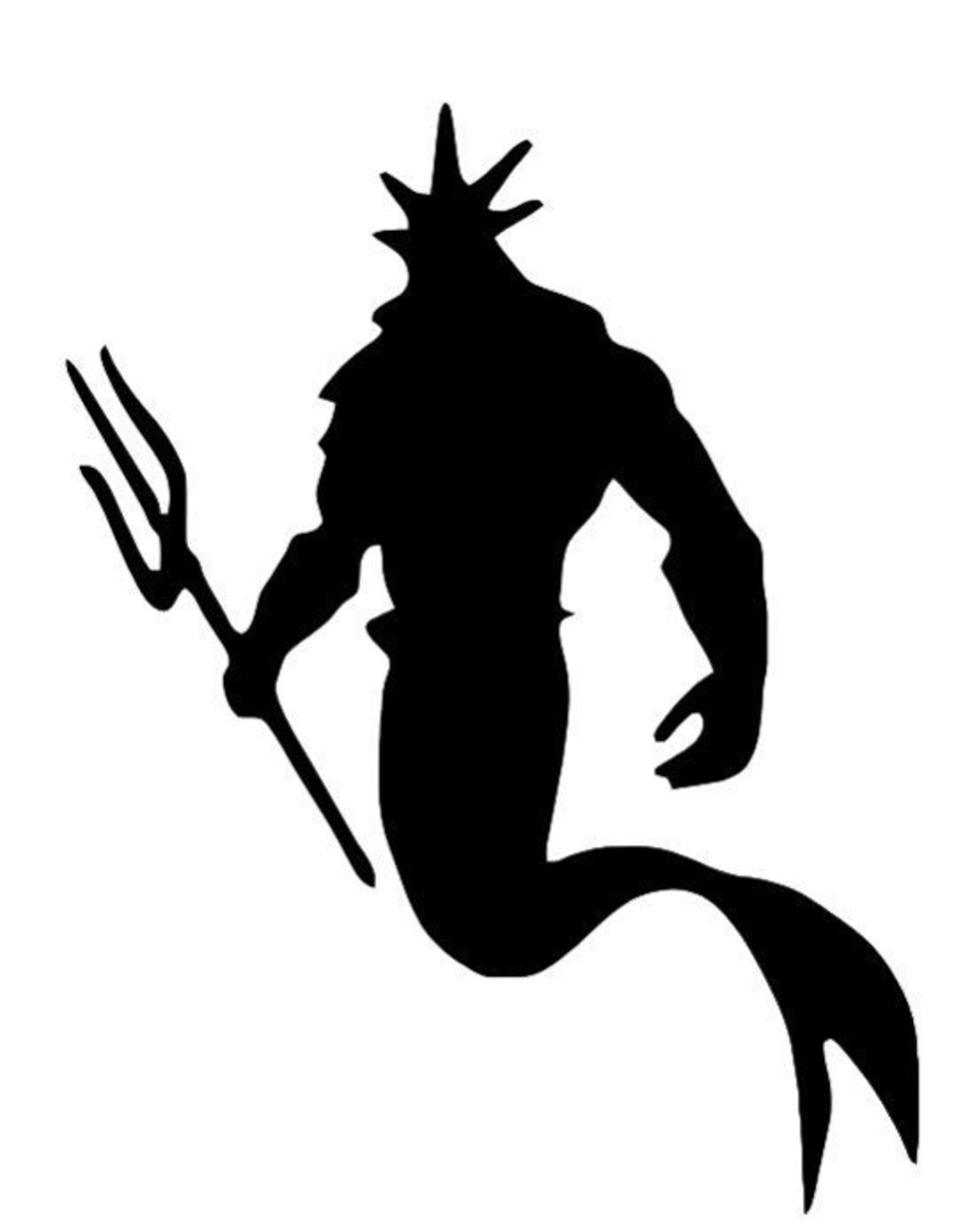 King Neptune Stencil Made From 4 Ply Mat Board-choose a Size-from 5x7 ...