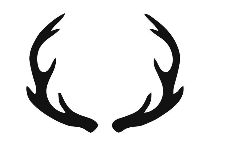Pack of 3 Mule Deer Antlers Stencils Made From 4 Ply Mat Board, 18x24 ...