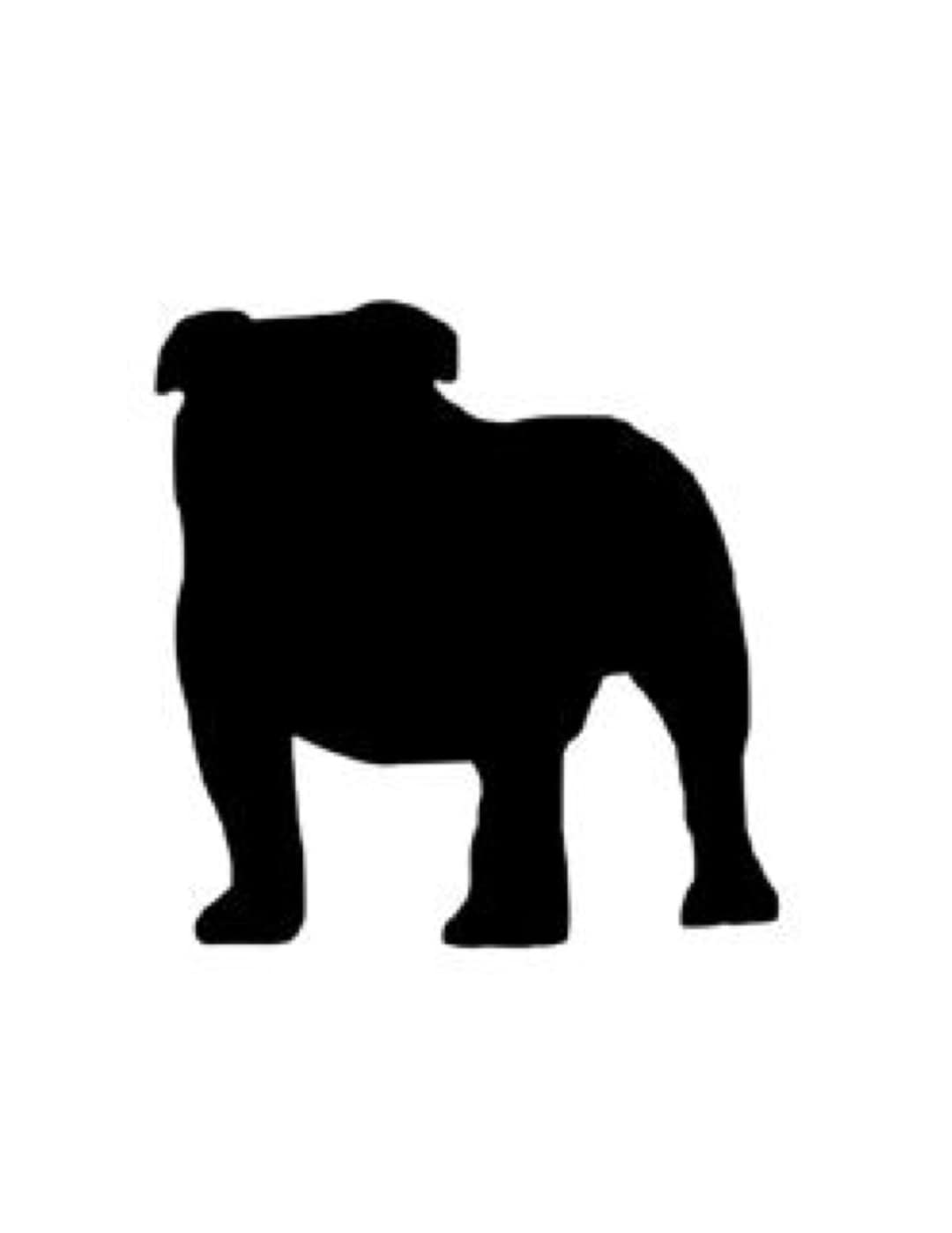 Bulldog Stencil Made From 4 Ply Mat Board-choose a Size-from 5x7 to ...