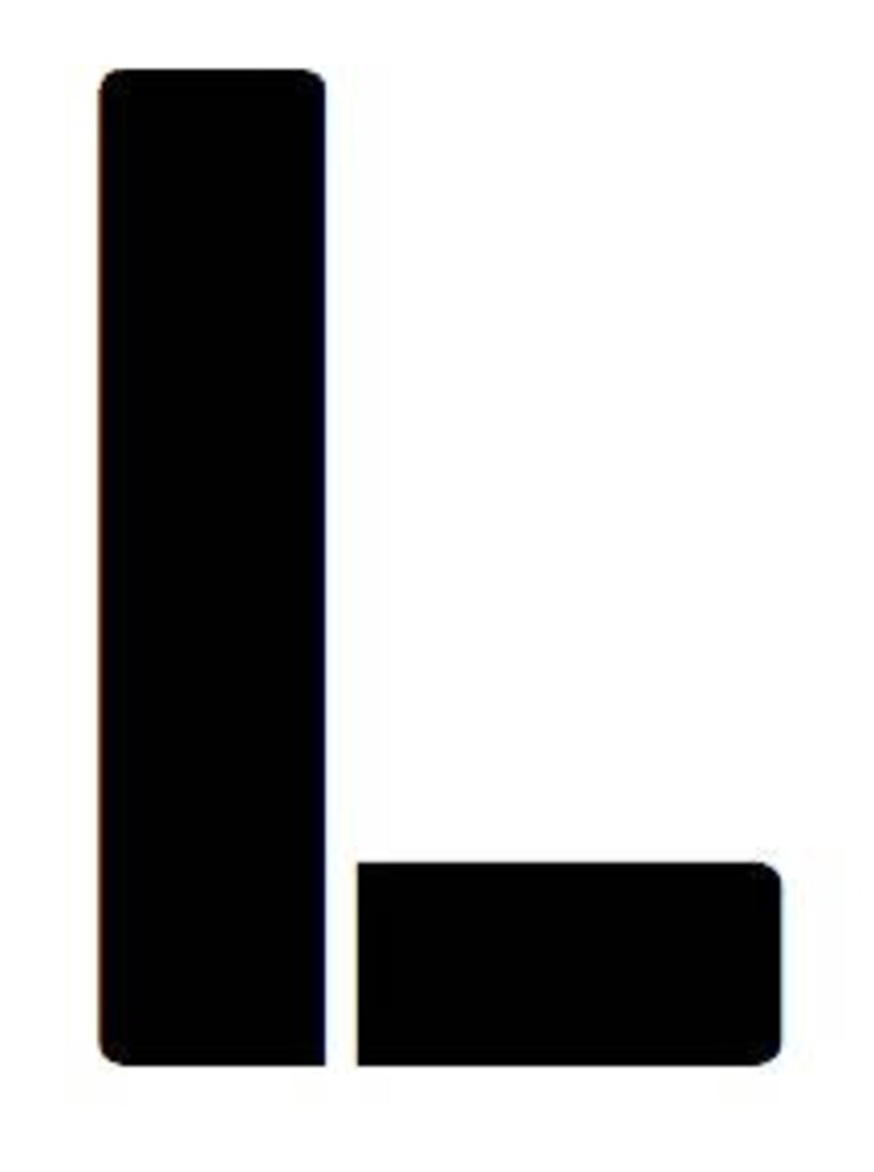 Letter L Stencil Made From 4 Ply Mat Board | Etsy