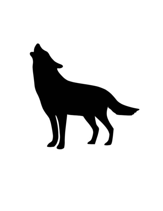 Howling Wolf Stencil Made From 4 Ply Mat Board-choose a - Etsy