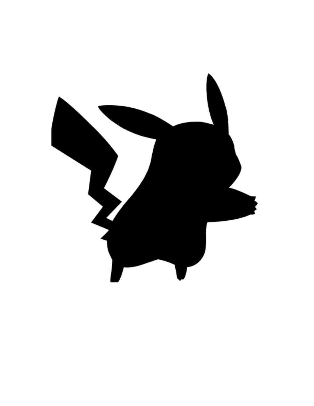 Pack of 3 Pikachu Stencils Made From 4 Ply Mat Board, 11x14, 8x10 and ...