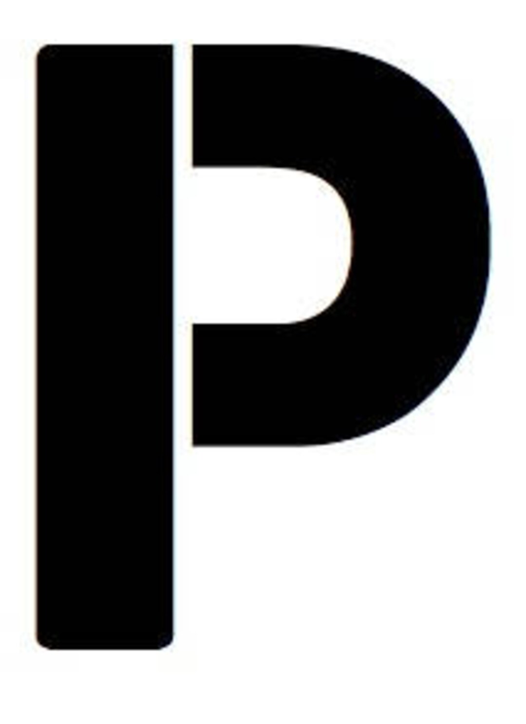 Letter P Stencil Made From 4 Ply Mat Board - Etsy