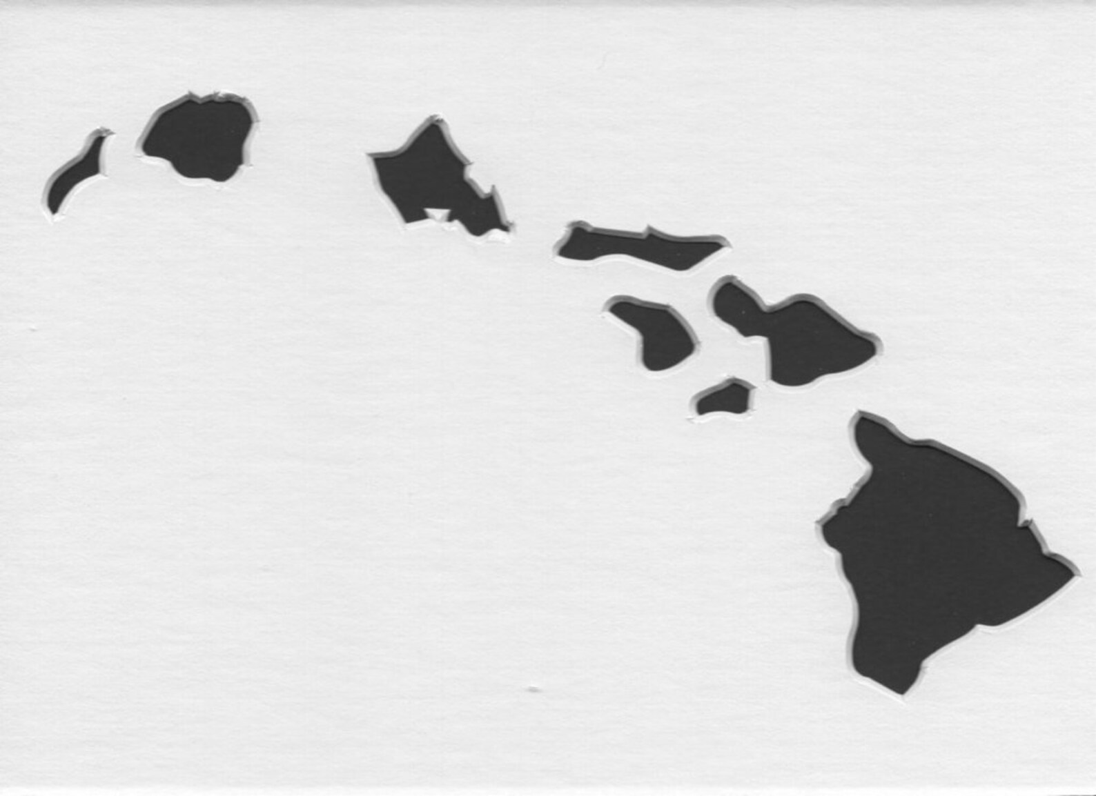 Pack of 4 Hawaii State Stencils Made From 4 Ply Mat Board 11x14, 8x10 ...