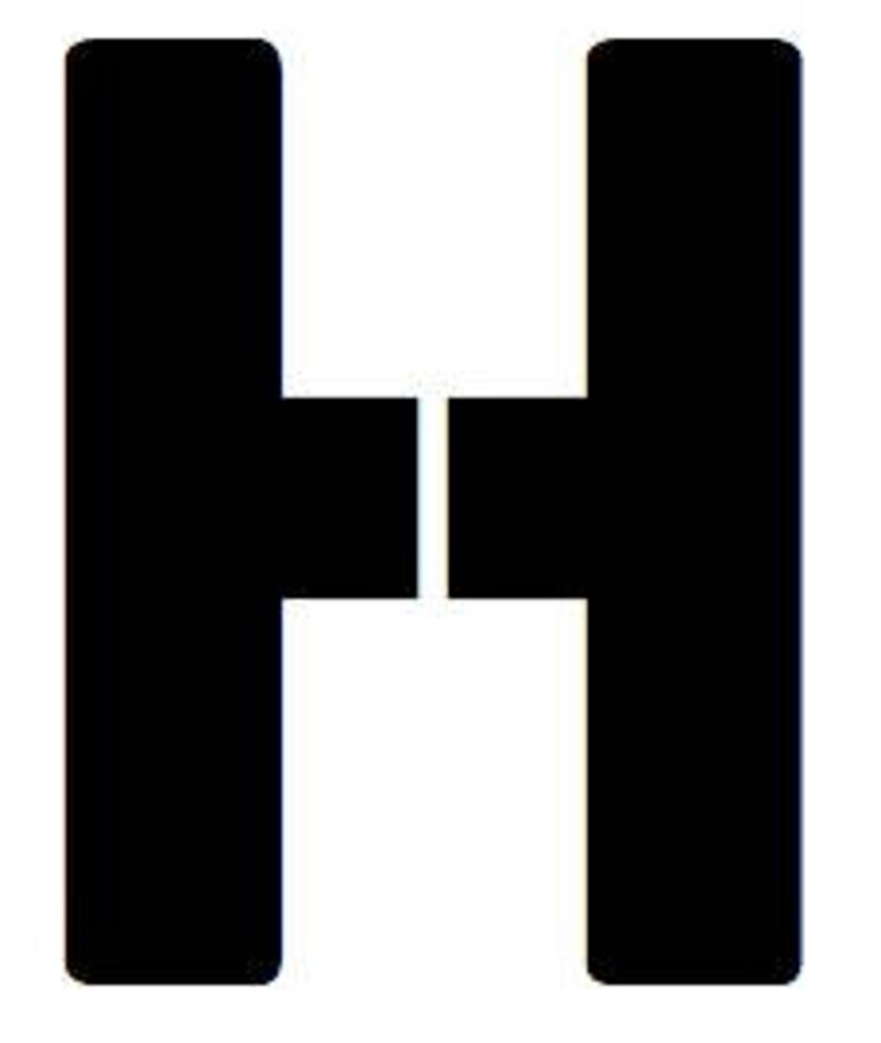 Letter H Stencil Made From 4 Ply Mat Board - Etsy