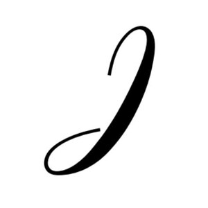 Script Font Letter Stencils Made From 4 Ply Mat Board-choose Your Size ...