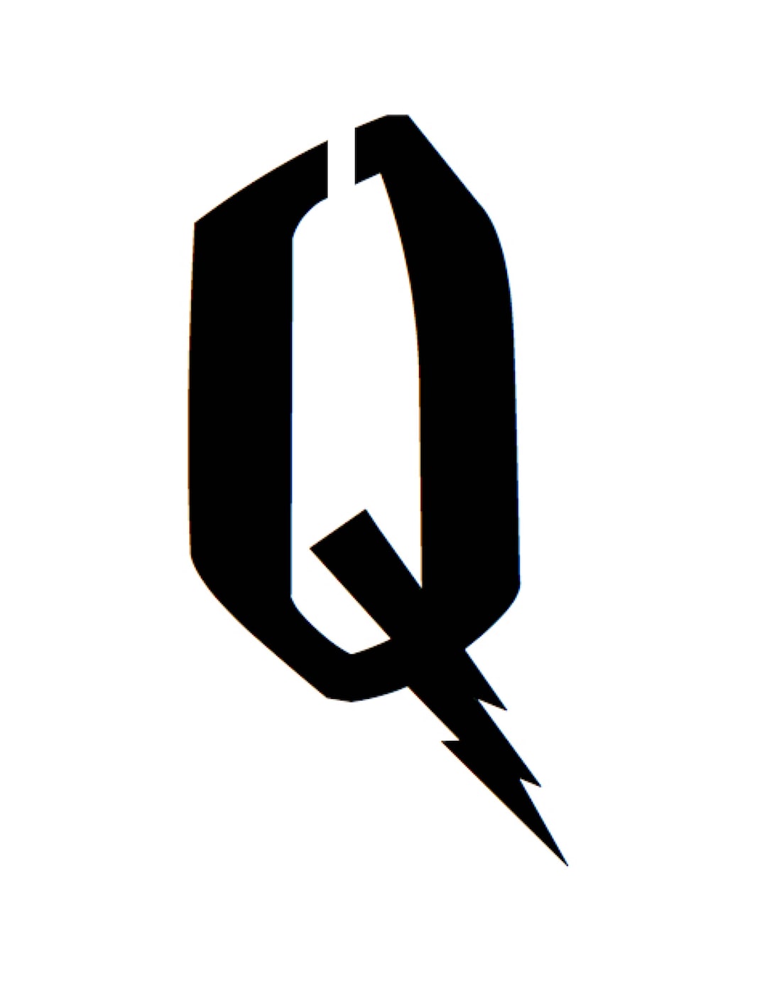 Letter Q Stencil Made From 4 Ply Mat Board-wizard Font - Etsy