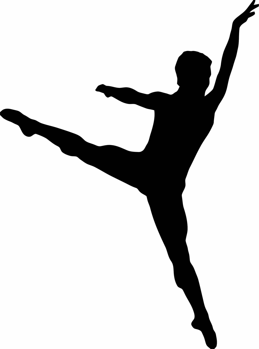 Male Dancer Stencil Made From 4 Ply Mat Board-choose a Size-from 5x7 to ...