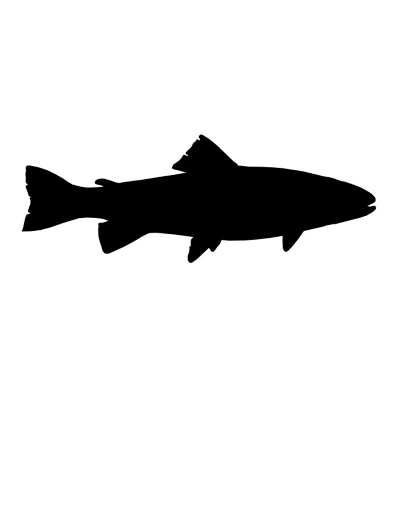 Pack of 3 Trout Stencils Made From 4 Ply Mat Board 11x14 | Etsy