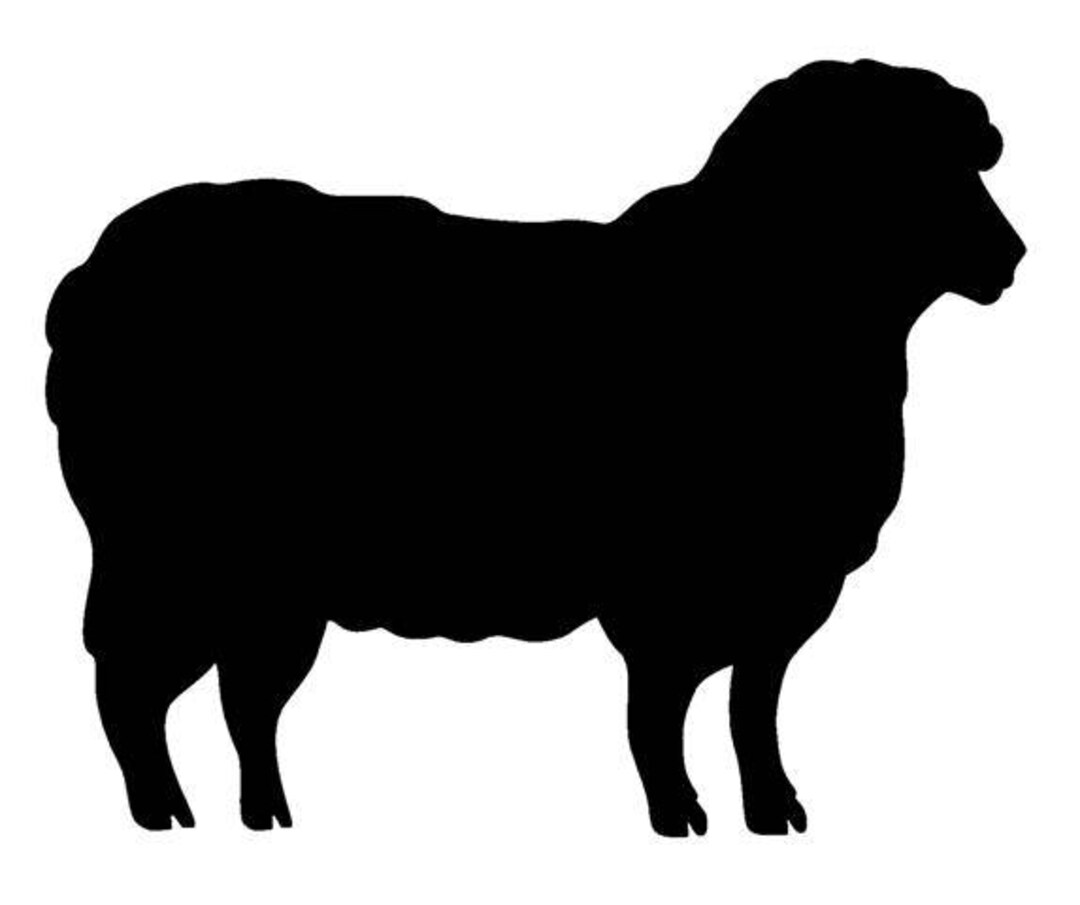 Sheep Stencil Made From 4 Ply Mat Board-choose a Size-from 5x7 to 24x36 ...