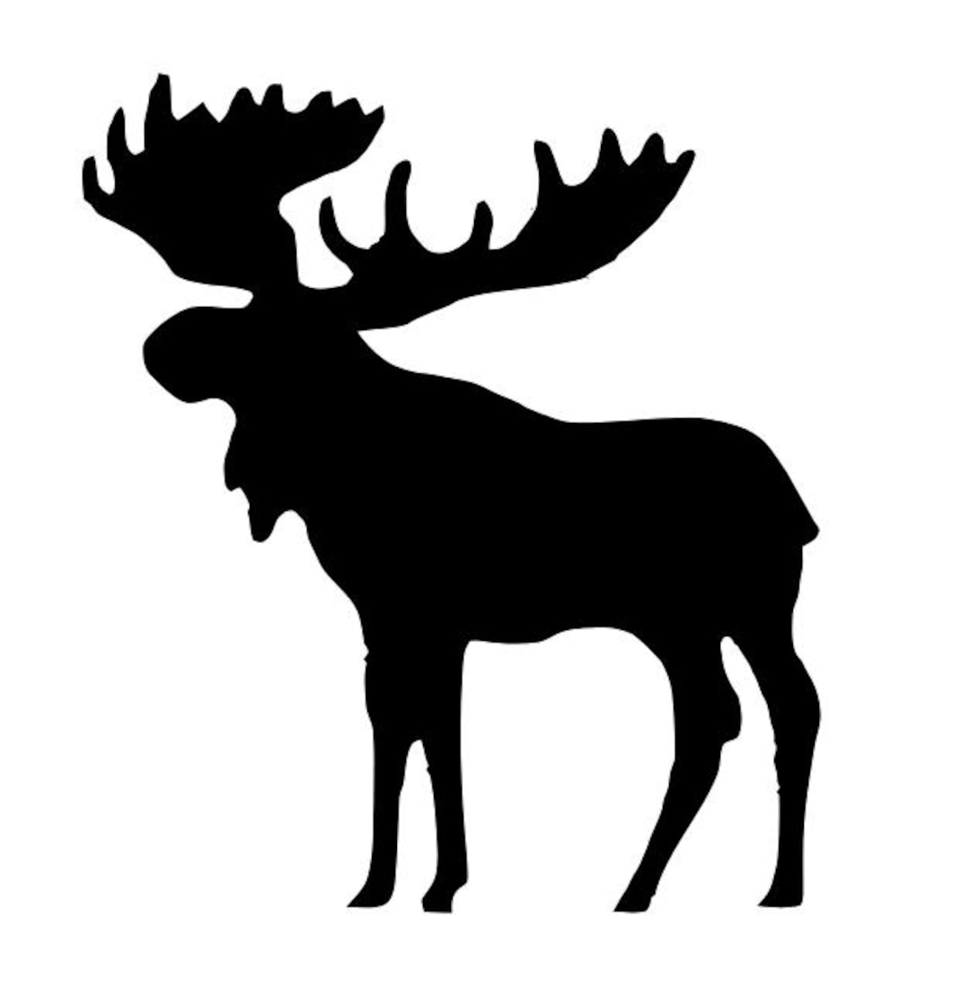 Pack of 3 Moose Style 2 Stencils Made From 4 Ply Mat Board, 11x14, 8x10 ...