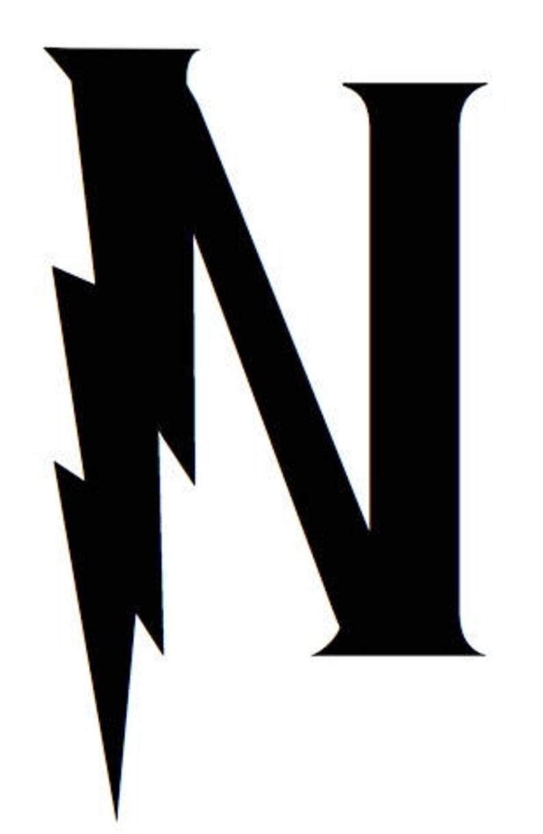 Letter N Stencil Made from 4 Ply Mat Board-Wizard Font | Etsy