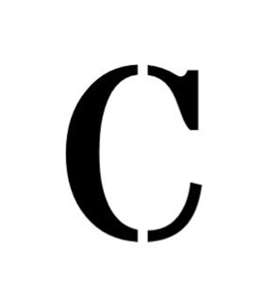 Letter C Stencil Made From 4 Ply Mat Board-stardos Font - Etsy