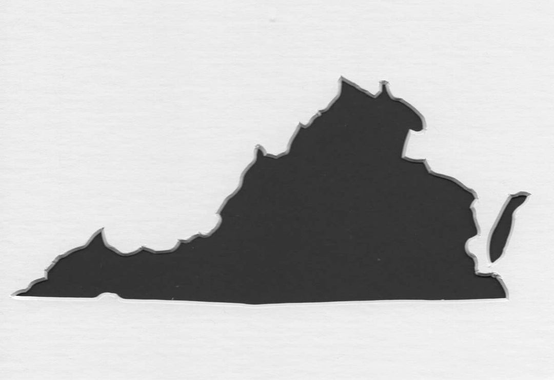 Virginia State Stencil Made From 4 Ply Mat Board-choose a Size-from 5x7 ...