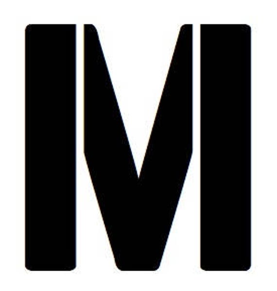 Letter M Stencil Made From 4 Ply Mat Board - Etsy Canada