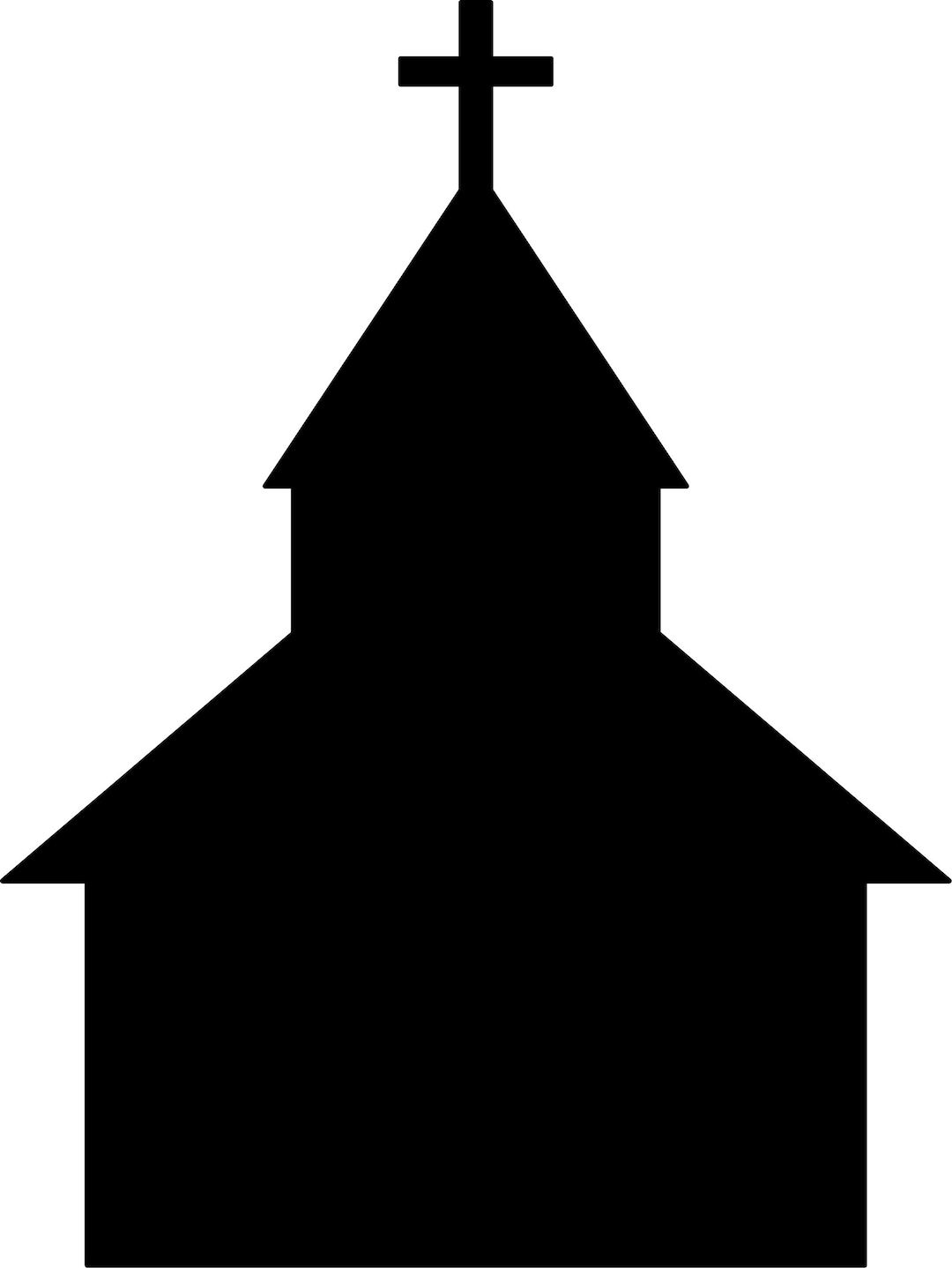 Church Silhouette Stencil Made From 4 Ply Mat Board - Etsy