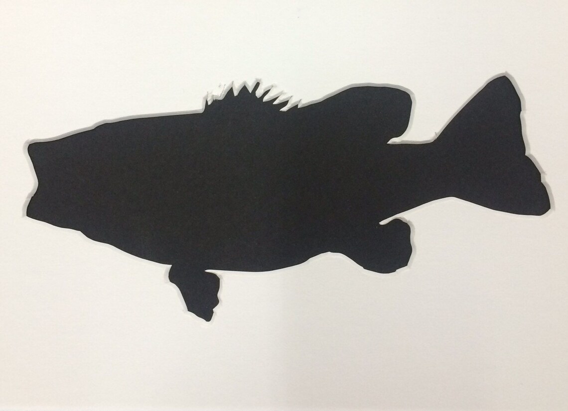 Largemouth Bass Stencil Made From 4 Ply Mat Board-choose a | Etsy
