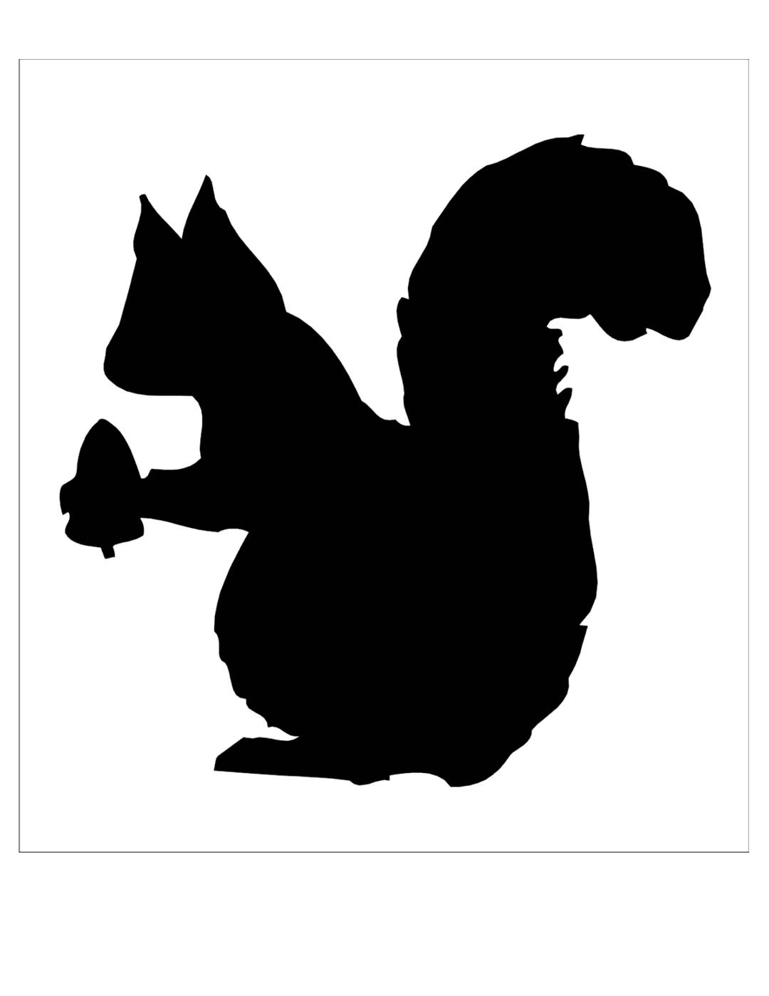 Squirrel With Acorn Stencil Made From 4 Ply Mat Board-choose a Size ...
