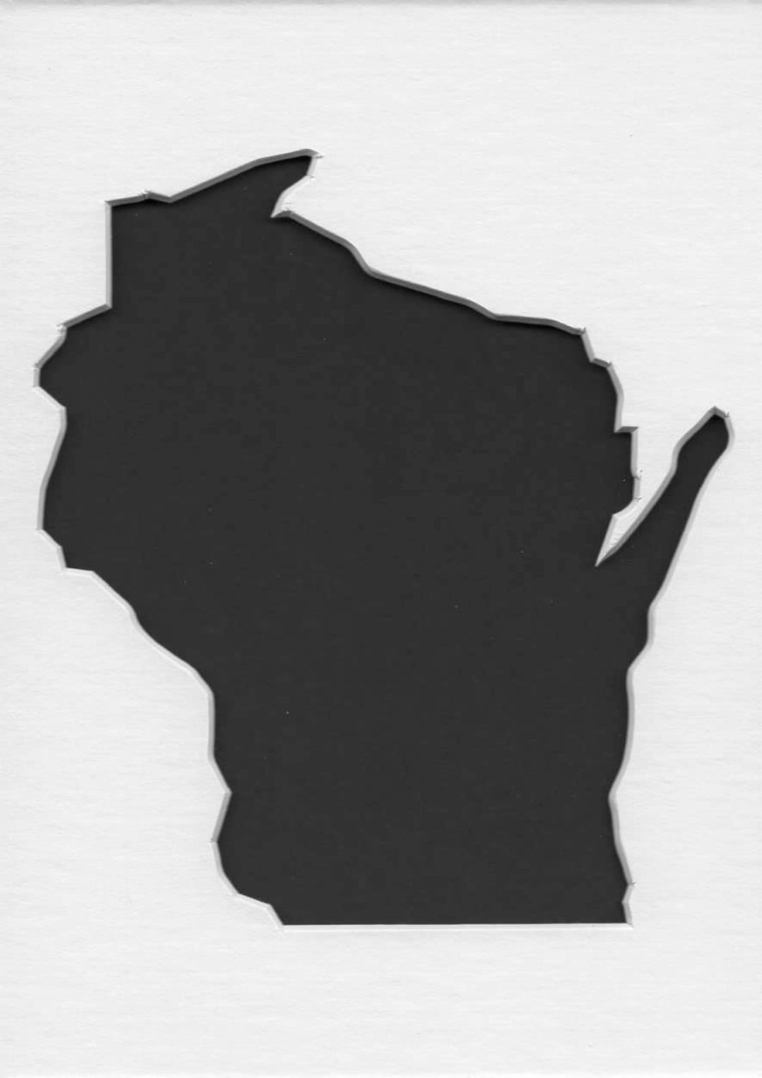 Wisconsin State Stencil Made From 4 Ply Mat Board-choose a Size-from ...