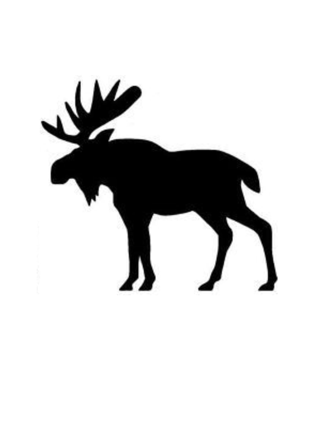 Moose Style 3 Stencil Made From 4 Ply Mat Board-choose a Size-from 5x7 ...