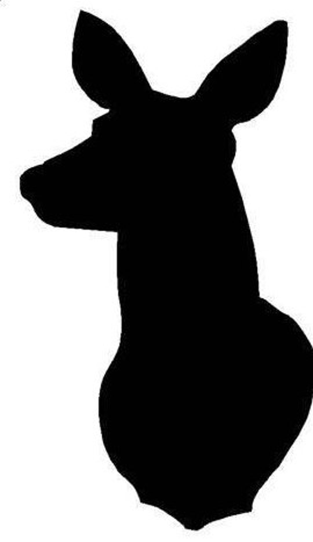 Pack of 3 Doe Head Style 2 Stencils Made From 4 Ply Mat Board, 11x14 ...