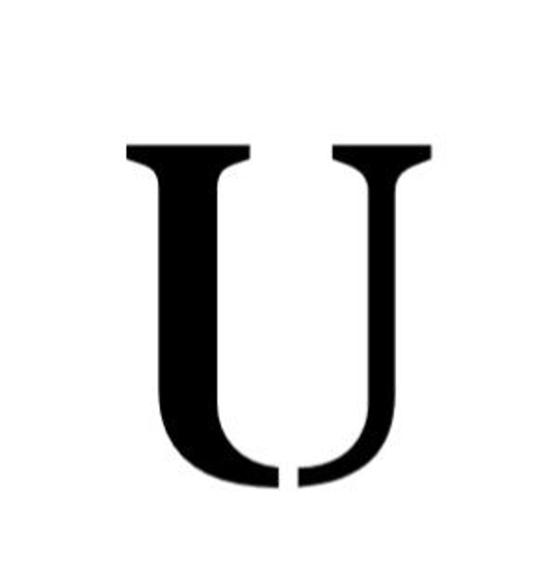 Letter U Stencil Made From 4 Ply Mat Board-stardos Font - Etsy