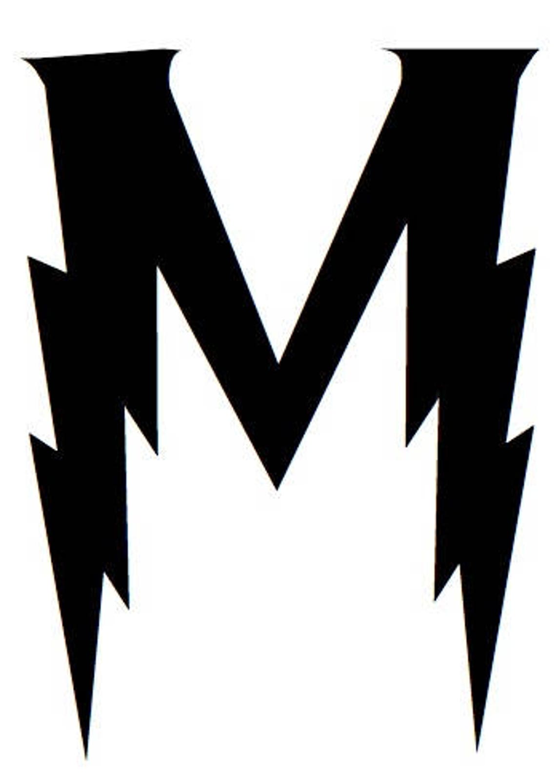 Letter M Stencil Made From 4 Ply Mat Board-wizard Font - Etsy