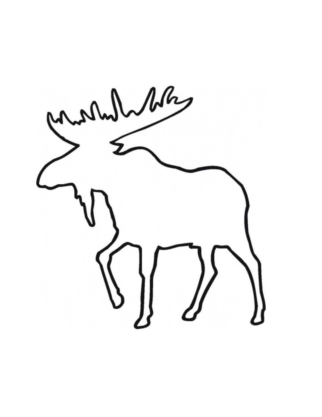 Moose Stencil Made From 4 Ply Mat Board-choose a Size-from 5x7 to 24x36 ...