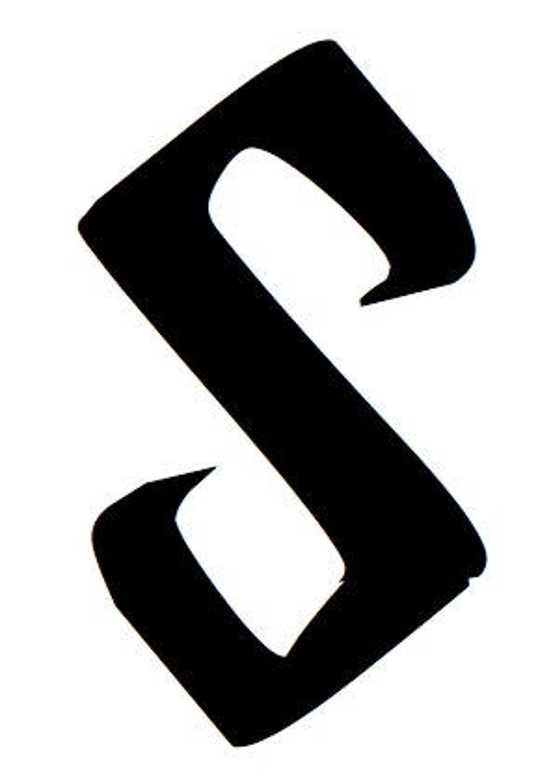 Letter S Stencil Made From 4 Ply Mat Board-wizard Font - Etsy