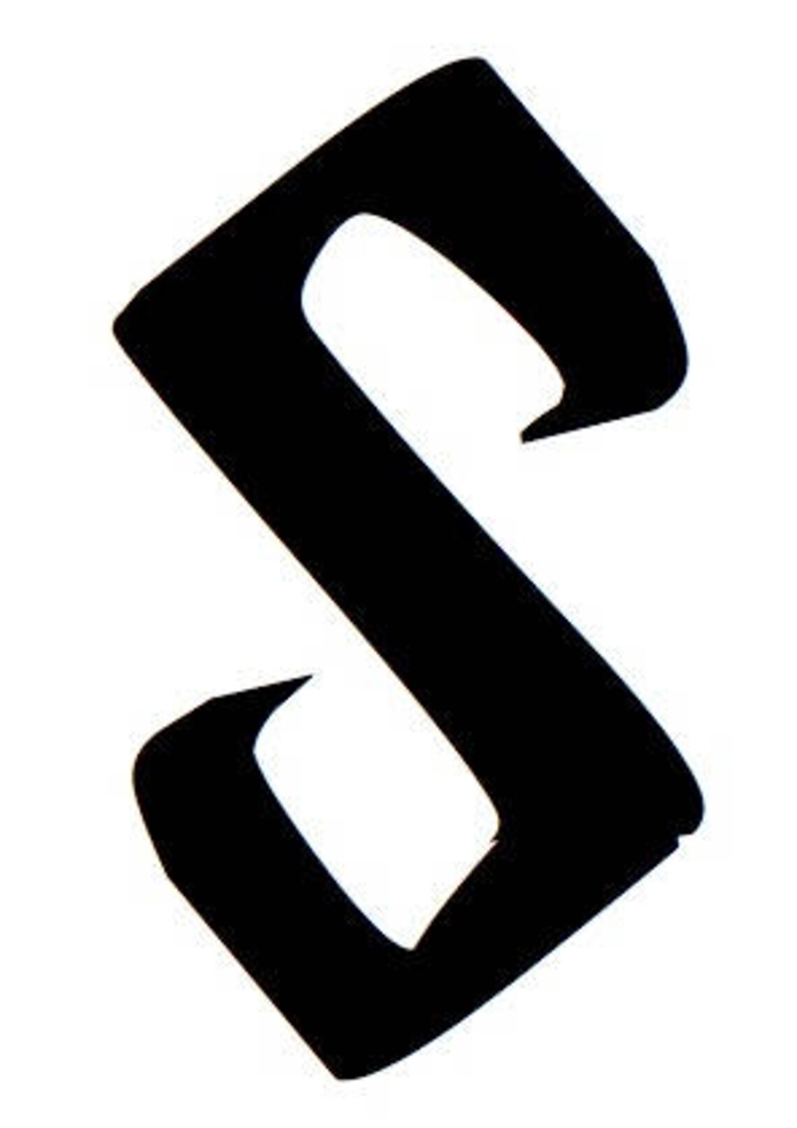 Letter S Stencil Made From 4 Ply Mat Board-wizard Font - Etsy