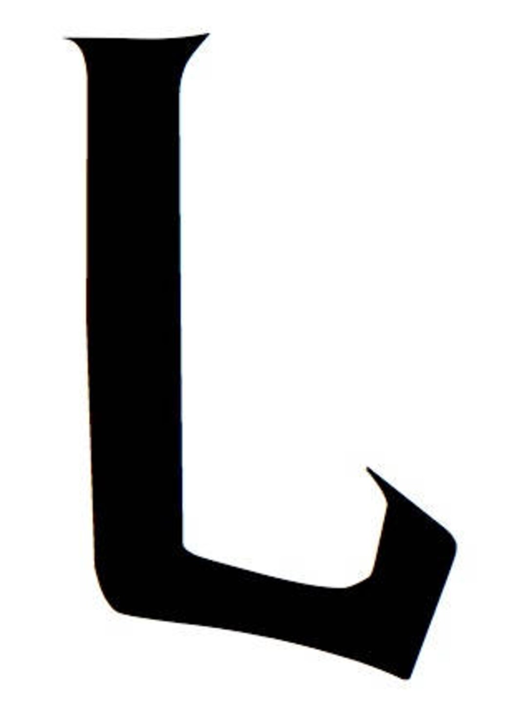 Letter L Stencil Made From 4 Ply Mat Board-wizard Font - Etsy