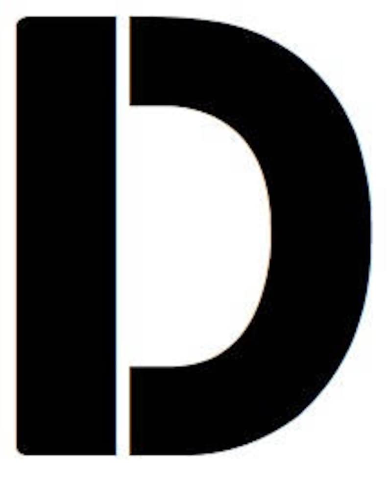 Letter D Stencil Made From 4 Ply Mat Board - Etsy