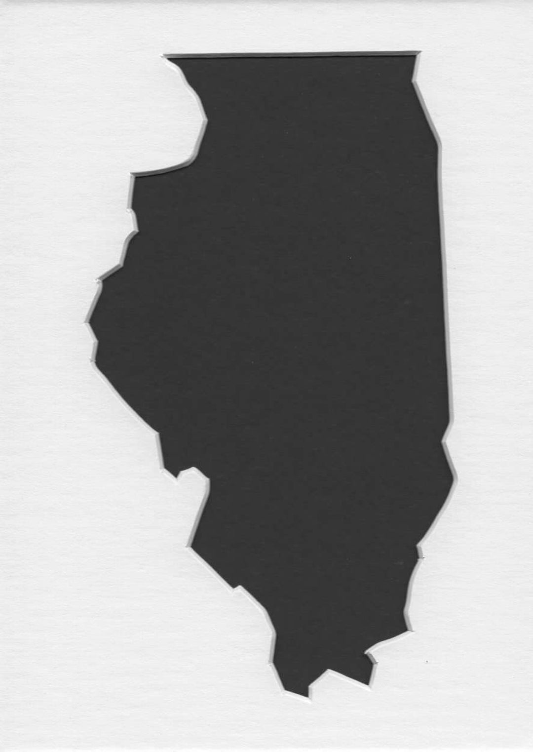 Pack of 3 Illinois State Stencils Made From 4 Ply Mat Board 11x14, 8x10 ...