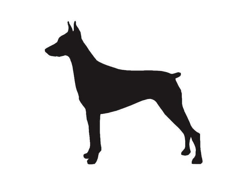 Doberman Stencil Made From 4 Ply Mat Board-choose a Size-from 5x7 to ...